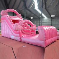China Girls Pink Inflatable 26 Foot Water Slide Pool Perfect for Commercial Rental and Fun for sale