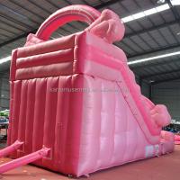 China Girls Pink Inflatable 26 Foot Water Slide Pool Perfect for Commercial Rental and Fun for sale