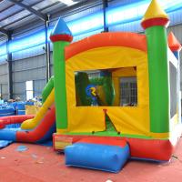 China Customized Color Commercial Grade Pvc Rainbow Inflatable Bounce House with Slide Combo for sale