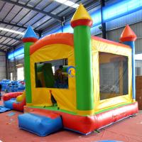 China Customized Color Commercial Grade Pvc Rainbow Inflatable Bounce House with Slide Combo for sale