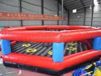 China Gender-Neutral PVC Inflatable Meltdown Machine Mat with Wipeout Sweeper Arm Eliminator for sale