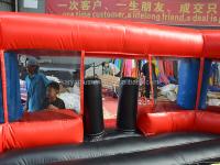 China Gender-Neutral PVC Inflatable Meltdown Machine Mat with Wipeout Sweeper Arm Eliminator for sale