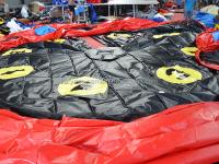China Gender-Neutral PVC Inflatable Meltdown Machine Mat with Wipeout Sweeper Arm Eliminator for sale