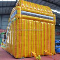 China Marble Yellow Symphony Inflatable Water Slide Pool Double for Commercial Occasion for sale