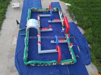 China Kids' Favorite Commercial Custom Large Inflatable Go Kart Track for Kids' Sports Games for sale