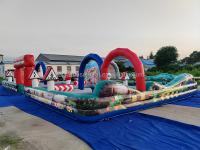 China Kids' Favorite Commercial Custom Large Inflatable Go Kart Track for Kids' Sports Games for sale