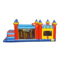 China Blue 48ft Marble Mania Obstacle Course Inflatable Multi Configurable Slide and Bounce for sale