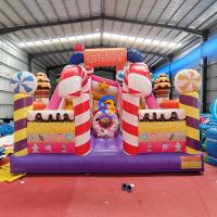 China Indoor and Outdoor Entertainment Commercial Party Rental Candy Inflatable Slides Combo for sale