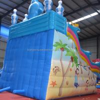 China Inflatable Pool Slides for Kids Double-Lane Shark Design Commercial PVC Water Slide for sale