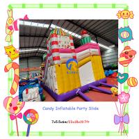 China Indoor and Outdoor Entertainment Commercial Party Rental Candy Inflatable Slides Combo for sale