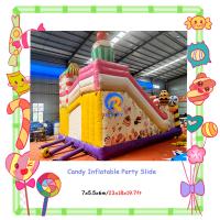 China Indoor and Outdoor Entertainment Commercial Party Rental Candy Inflatable Slides Combo for sale