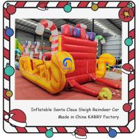 China Unisex Bouncy Castle PORTABLE Christmas Inflatable Sleigh for Kids' Party Rentals for sale