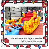 China Unisex Bouncy Castle PORTABLE Christmas Inflatable Sleigh for Kids' Party Rentals for sale