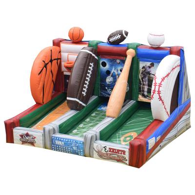 China Customize Accepted Inflatable 3 in 1 Carnival Game for Kids and Adults Ball Shooting for sale