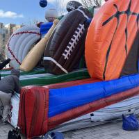 China Customize Accepted Inflatable 3 in 1 Carnival Game for Kids and Adults Ball Shooting for sale