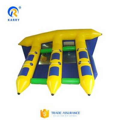 China PVC Tarpaulin Inflatable Flying Fish Tube Towable for 5-10 Passengers in the Water for sale
