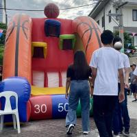 China Blower Included Interactive Inflatable Basketball/Football Shooting Game Sport Party for sale