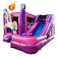 China Customized Color Unicorn Inflatable Castles Combo for Parties and Events for sale