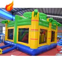 China Customized Size and Color Bouncy Castle with Slide Hot Jungle Lion Inflatable Castle for sale