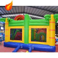 China Customized Size and Color Bouncy Castle with Slide Hot Jungle Lion Inflatable Castle for sale