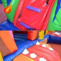 China Customized Size and Color Bouncy Castle with Slide Hot Jungle Lion Inflatable Castle for sale