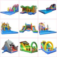 China Customized Logo PVC Water Park Inflatable Game Slide N Slip for Big Kids Endless Fun for sale