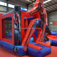 China Sea/Air/Express Shipping Spiderman Inflatable Castle Combo Slide for Indoor Parties for sale