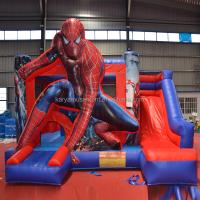 China Sea/Air/Express Shipping Spiderman Inflatable Castle Combo Slide for Indoor Parties for sale
