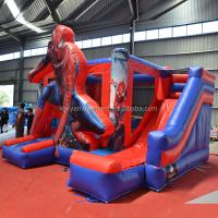 China Sea/Air/Express Shipping Spiderman Inflatable Castle Combo Slide for Indoor Parties for sale