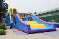 China Large Blue Inflatable Obstacle Course Popular Water N Dry Bouncy Slide for Kids and Adults for sale