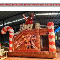 China Christmas Amusement Park Commercial Bouncy Castle Combo Obstacle Course Inflatable Dry Slide for sale