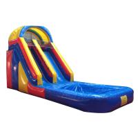 China EN14960 Certified Popular Inflatable Water Slide Combo with Dip Curve and Wild Splash for sale
