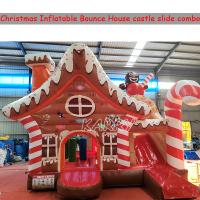 China Christmas Amusement Park Commercial Bouncy Castle Combo Obstacle Course Inflatable Dry Slide for sale