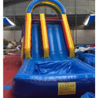 China EN14960 Certified Popular Inflatable Water Slide Combo with Dip Curve and Wild Splash for sale
