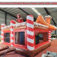 China Christmas Amusement Park Commercial Bouncy Castle Combo Obstacle Course Inflatable Dry Slide for sale