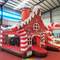 China Christmas Amusement Park Commercial Bouncy Castle Combo Obstacle Course Inflatable Dry Slide for sale