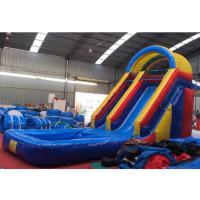 China EN14960 Certified Popular Inflatable Water Slide Combo with Dip Curve and Wild Splash for sale