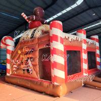 China Christmas Amusement Park Commercial Bouncy Castle Combo Obstacle Course Inflatable Dry Slide for sale