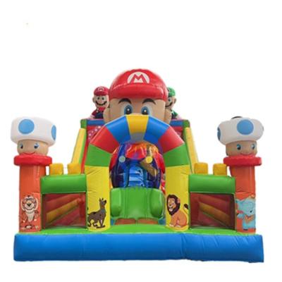 China Large Super Mario Inflatable Slide Obstacle Course for Kids and Adults Games Included for sale