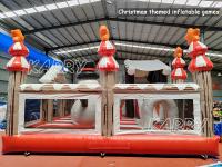 China CE/EN71/EN14960 Certified Inflatable Christmas Bounce House Combo for Kids Playground for sale