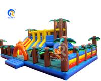 China PORTABLE Customized Color Inflatable Palm Tree Obstacle Course for Funny Playground for sale