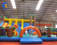 China PORTABLE Customized Color Inflatable Palm Tree Obstacle Course for Funny Playground for sale