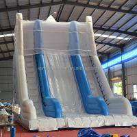 China Large White Snow Mountain Double Slip And Slide Inflatable Water Slide For Adult Size for sale