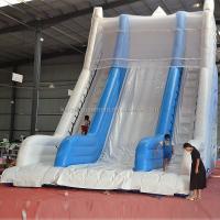 China Large White Snow Mountain Double Slip And Slide Inflatable Water Slide For Adult Size for sale
