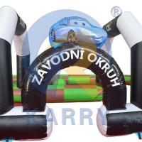 China Amusement Digital Printing PVC Inflatable Bumper Car Track for Indoor or Outdoor Fun for sale