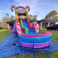 China CE/EN71/EN14960 Certified Children's Inflatable Castle with Slide and Jumping Area for sale
