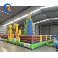 China Outside Sport Games Inflatable Cute Animal Climbing Wall with Custom Logo Printed for sale