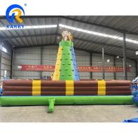 China Outside Sport Games Inflatable Cute Animal Climbing Wall with Custom Logo Printed for sale