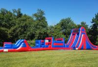 China EN71 Certified Inflatable Water Race Bouncer Obstacle Course Slide for Outdoor Sports for sale
