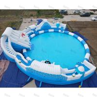 China Max Capacity 100-500kg Large Snow Kingdom Inflatable Water Park with Pool and Slides for sale